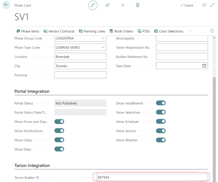 Tarion Setup | HomeBuilder Docs