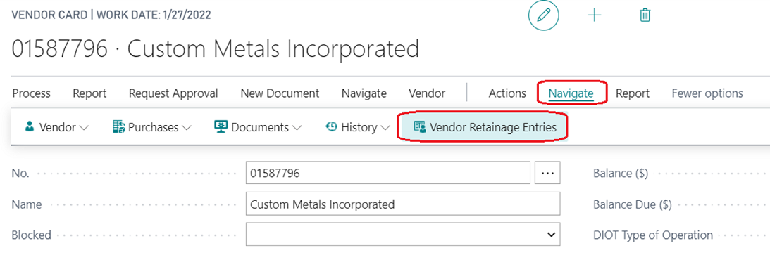 Manual Application for Retainage | HomeBuilder Docs