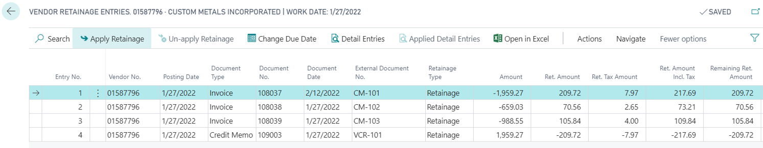 Manual Application for Retainage | HomeBuilder Docs