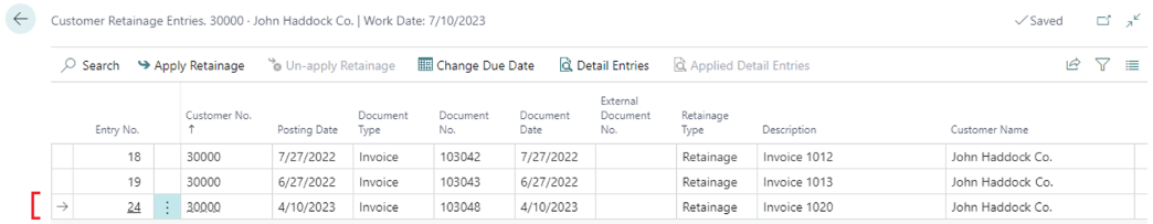 Sales Invoice with Retainage | HomeBuilder Docs